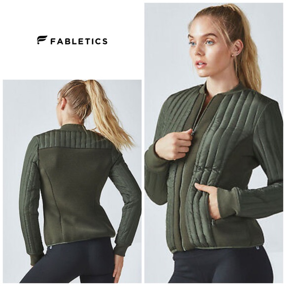 Fabletics | Jackets & Coats | Fabletics Pisa Quilted Jacket Green ...
